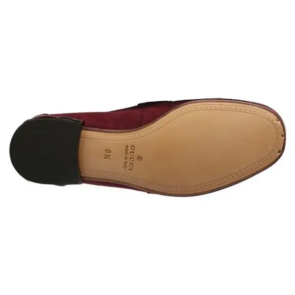 Gucci Suede Loafers With Tassel Detail And Bamboo Heel