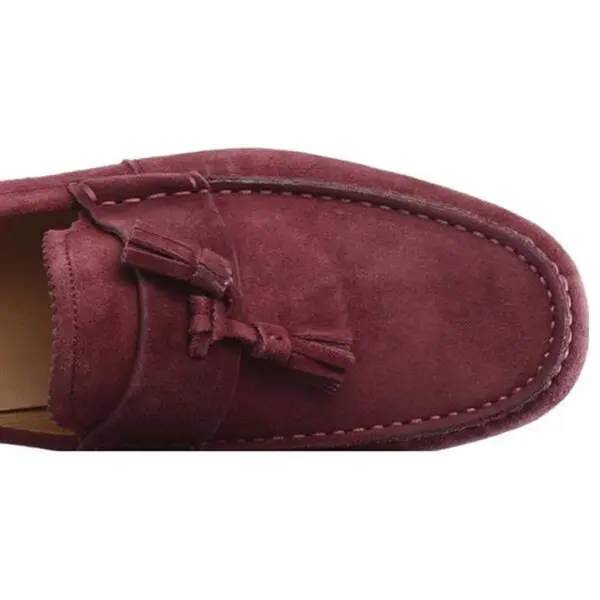Gucci Suede Loafers With Tassel Detail And Bamboo Heel