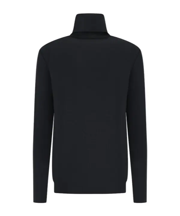 JIL SANDER Zip-up High Neck Cardigan - Black