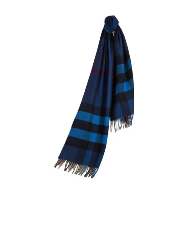Burberry Plaid Cashmere Scarf - Black