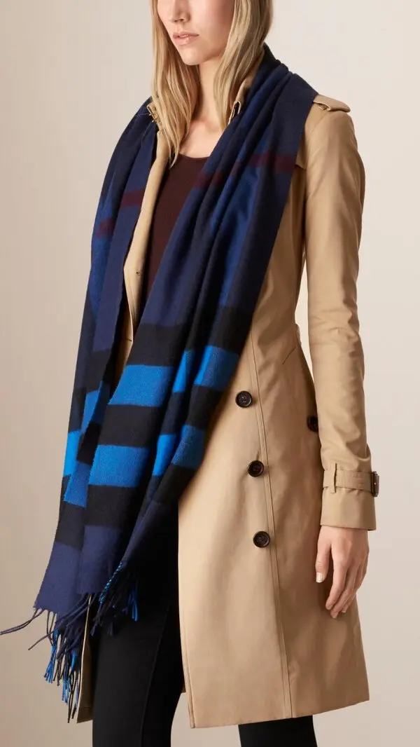 Burberry Plaid Cashmere Scarf