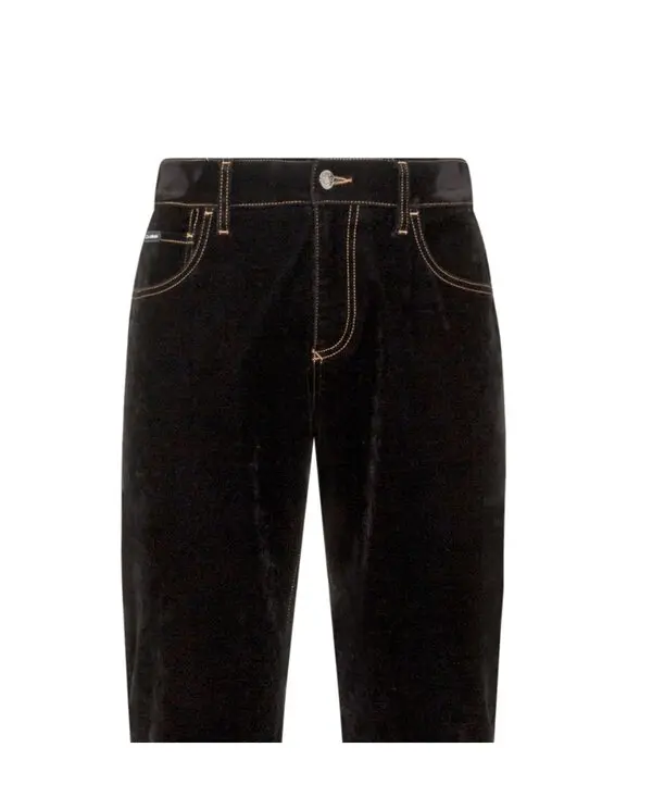 Dolce & Gabbana Slim-fit Velvet Jeans