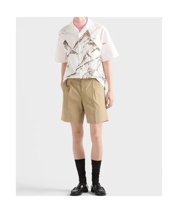 Prada Pleated Tailored Shorts