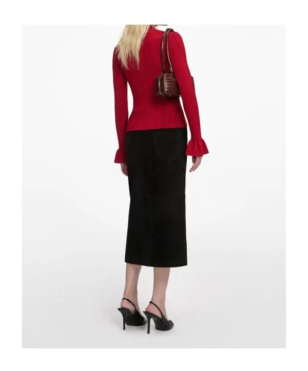 SELF-PORTRAIT Ribbed Button Cardigan
