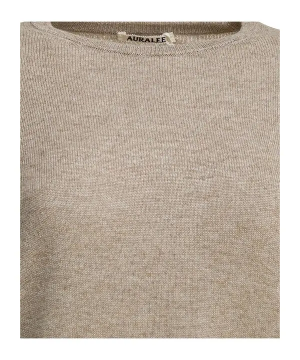 Auralee Cashmere Blend Crew Neck Knit Sweater - No