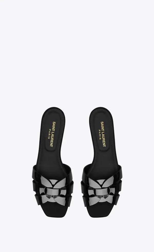 Saint Laurent Tribute Slip-on Mules - Black