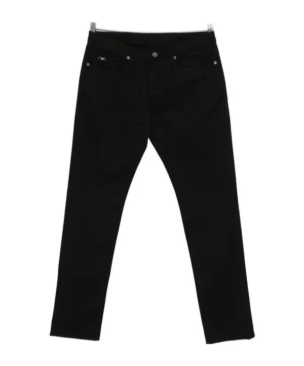 Emporio Armani Logo Detail Jeans - Black