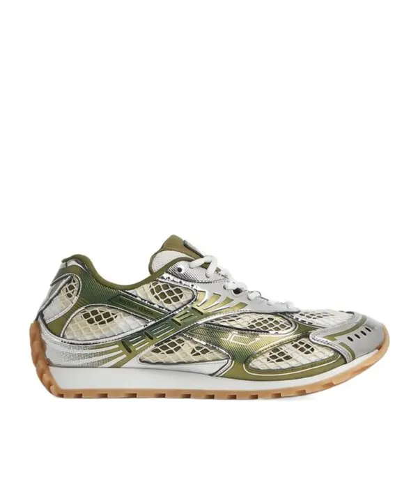 Bottega Veneta Orbit Lace-up Sneakers - Soil Brown/white