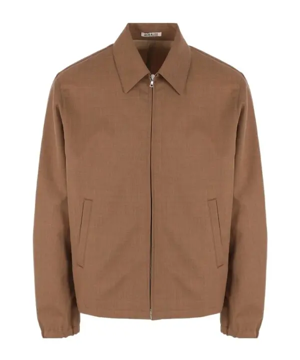 Auralee Zip-up Long-sleeved Jacket - Brown