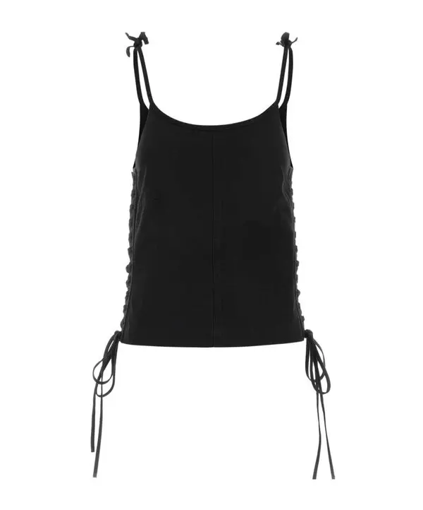 Balenciaga Lace-up Tank Top - Black