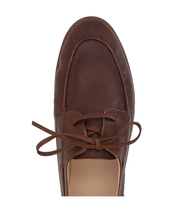 Auralee Lace-up Boat Shoes - Green