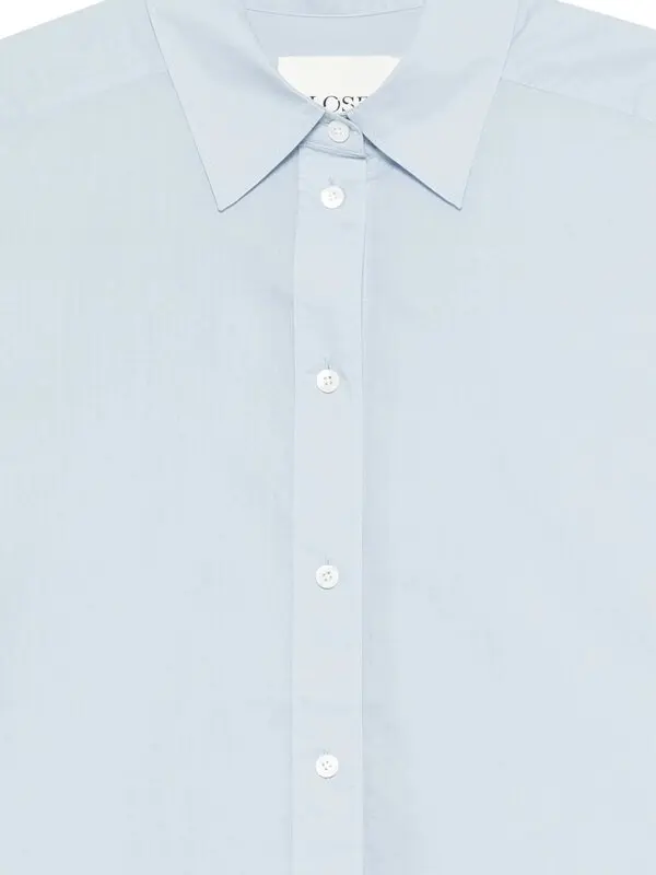 Closed Button-up Shirt - Blue