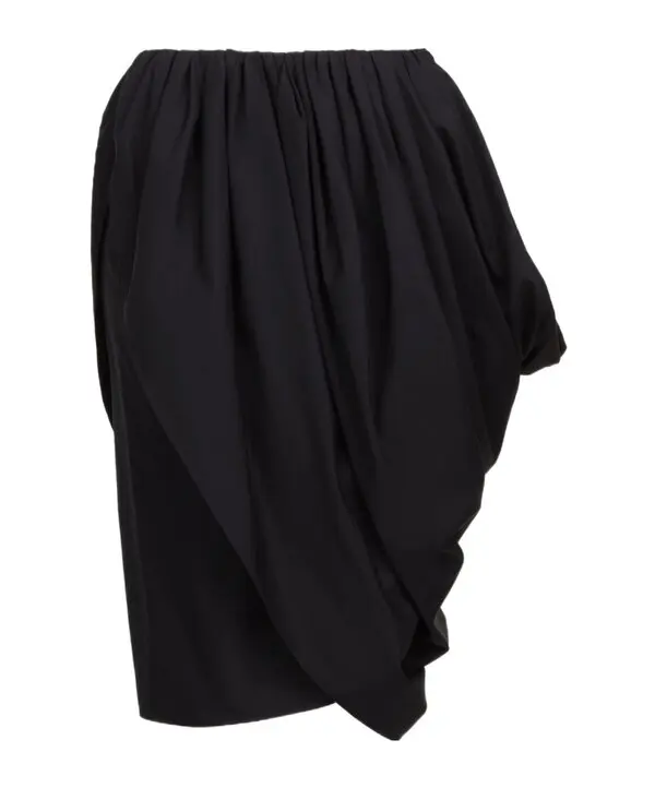Chloé Knee-length Wrap Skirt In Cotton Poplin - Black