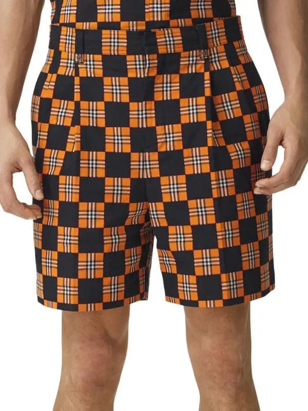 Burberry Checkerboard Print Tailored Shorts