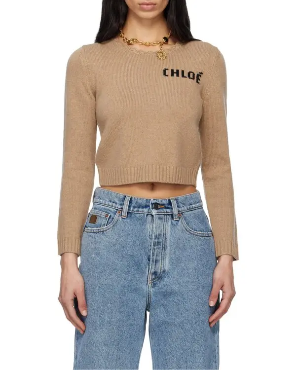Chloé Cropped Logo Sweater