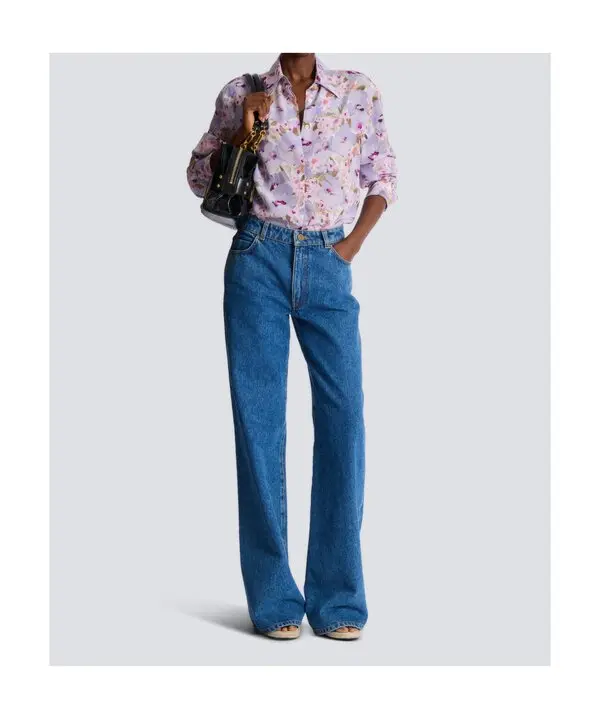 Balmain Printed Cotton Poplin Shirt