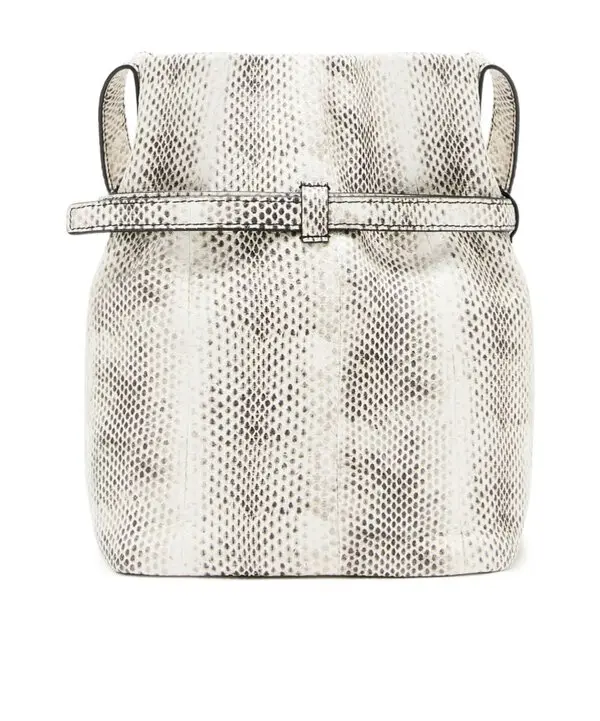 Emporio Armani Snake-effect Leather Bucket Bag
