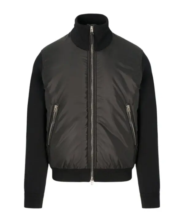 TOM FORD High-neck Bomber Jacket - Black