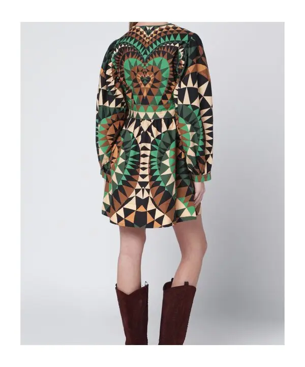 Farm Rio Heart Deco Mini Dress