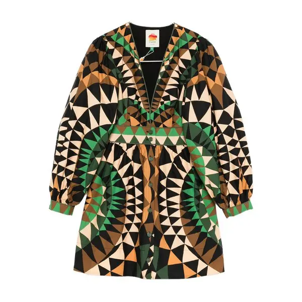 Farm Rio Heart Deco Mini Dress - No