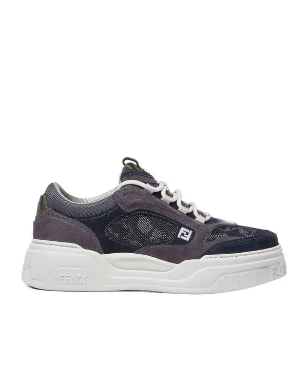 Fendi Force Lace-up Low-top Sneakers - Black