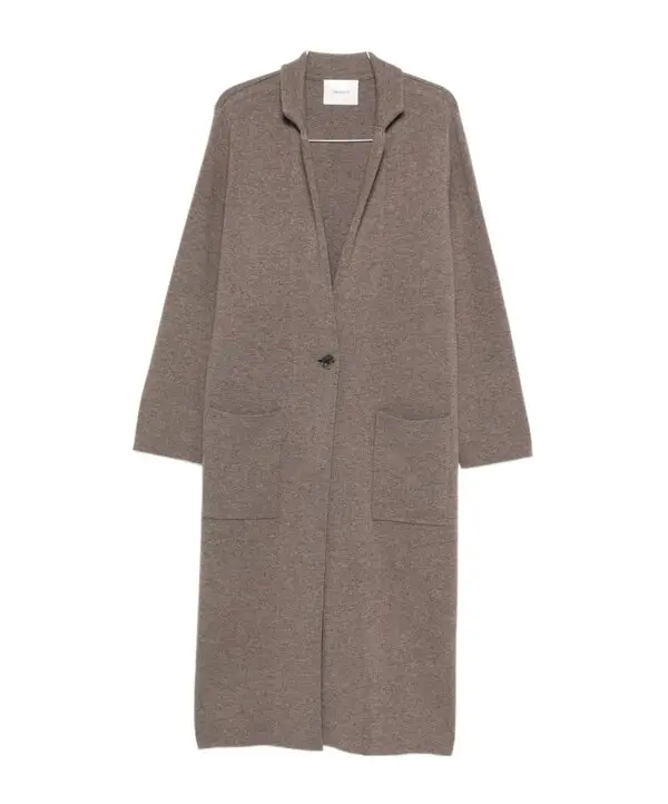 LISA YANG Buttoned Pocket Cardicoat - Gray