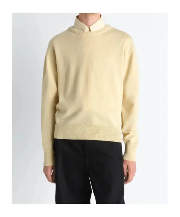 LEMAIRE Crew Neck Sweater In Cashmere And Wool
