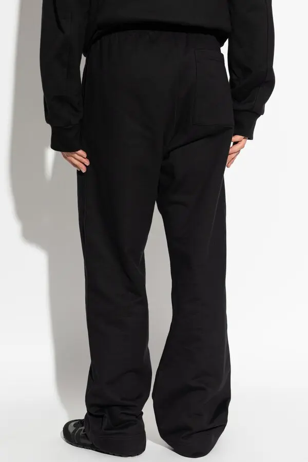 Dries Van Noten Schwarz Sweatpants Mit Geradem Bein