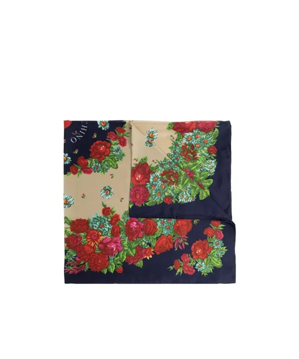 Moschino Floral Print Silk Scarf - Multicolor