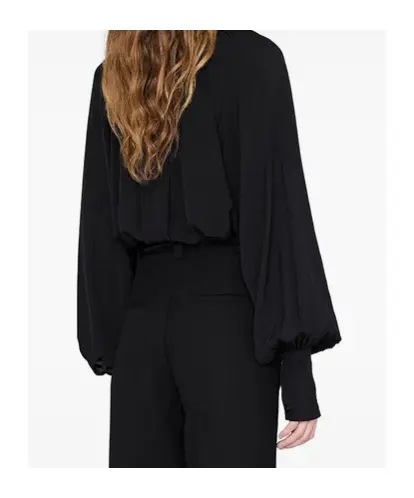 ANINE BING Gathered High Neck Blouse