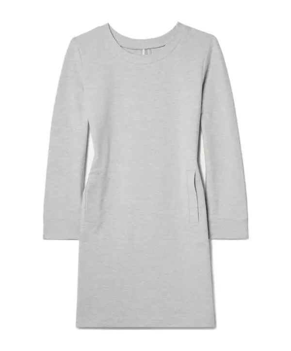 Norma Kamali Cotton-blend Jersey Mini Dress - Lightgray
