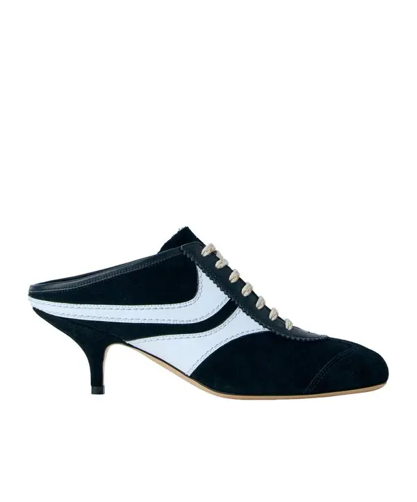 Dries Van Noten Heeled Lace-up Mules - Black