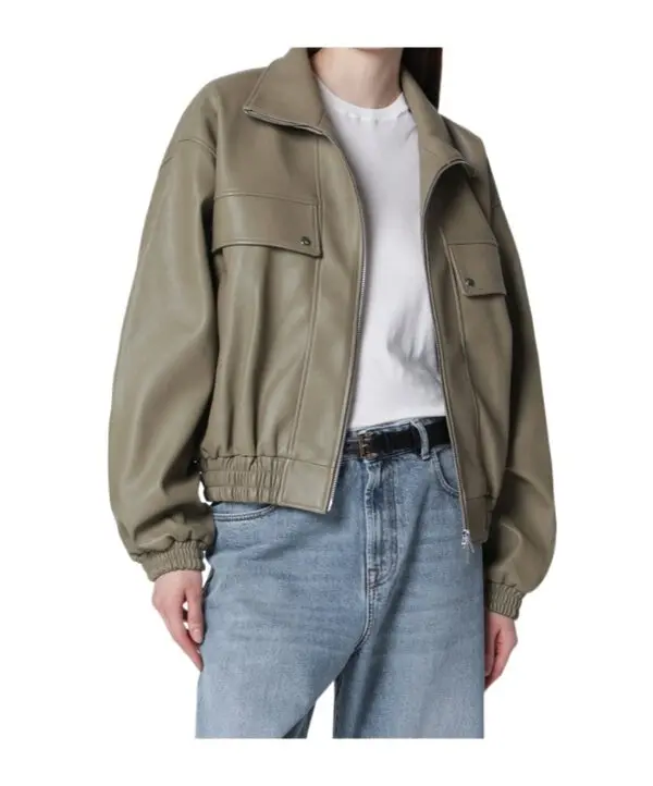 THE FRANKIE SHOP Long-sleeve Bomber Jacket - Green