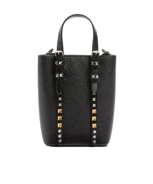 Valentino Garavani Rockstud Mini Top Handle Bag - Black