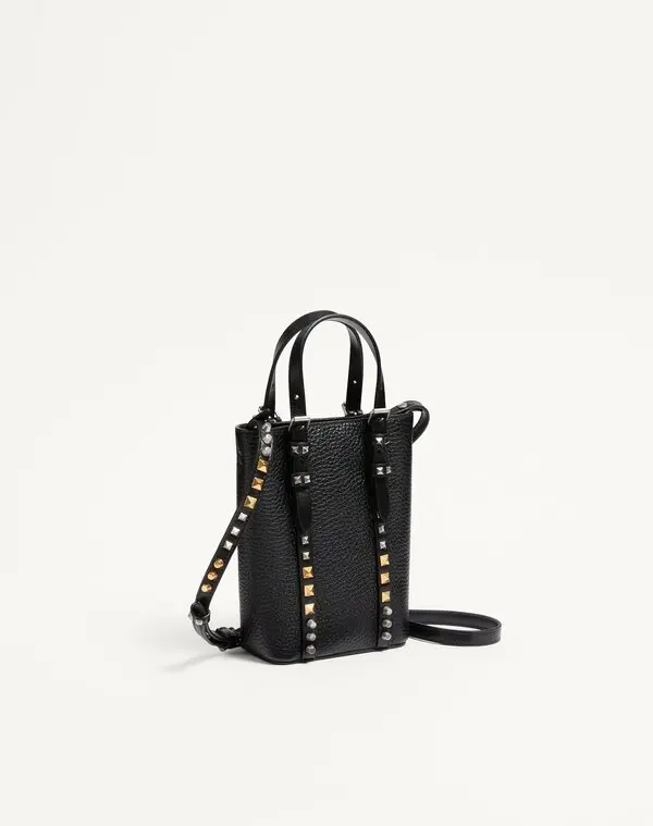 Valentino Garavani Rockstud Mini Top Handle Bag - Black