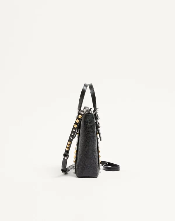 Valentino Garavani Rockstud Mini Top Handle Bag - Black