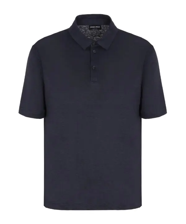 Giorgio Armani Short-sleeved Polo Shirt - Night Blue