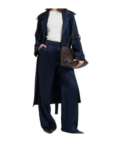 ANINE BING Double-breasted Belted Coat