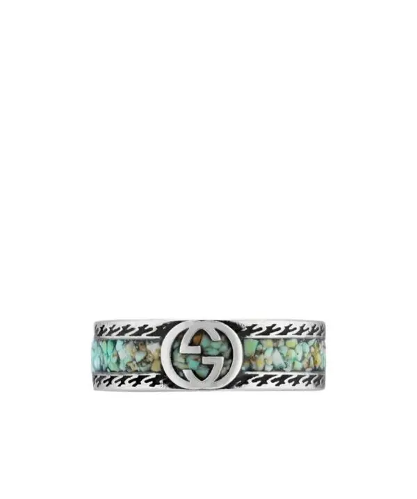 Gucci Interlocking G Sterling Silver Ring - Multicolor