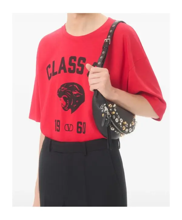 Valentino Garavani Panther Printed Crewneck T-shirt - Red