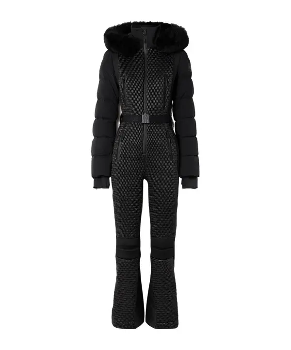 Mackage Lace-up Hooded Onesie Ski Suit - Black