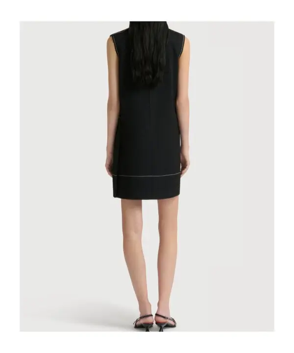 Marni Wool Mini Dress With Wrap Effect And Buckled Belt