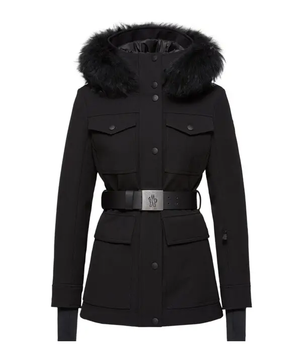 Moncler Linotte Shearling-trimmed Down Ski Jacket