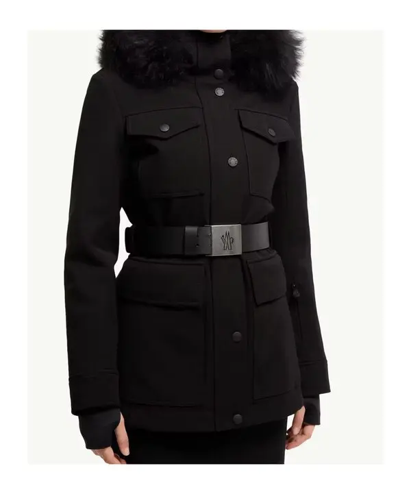 Moncler Linotte Shearling-trimmed Down Ski Jacket