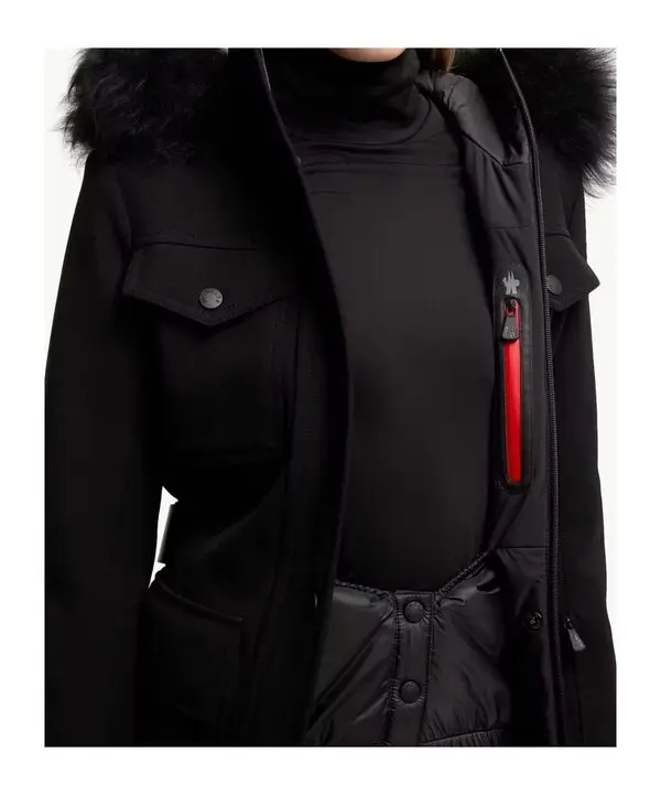 Moncler Linotte Shearling-trimmed Down Ski Jacket