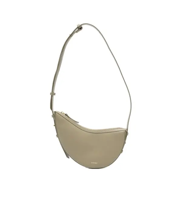 Soeur Solid Color Shoulder Bag - Nude