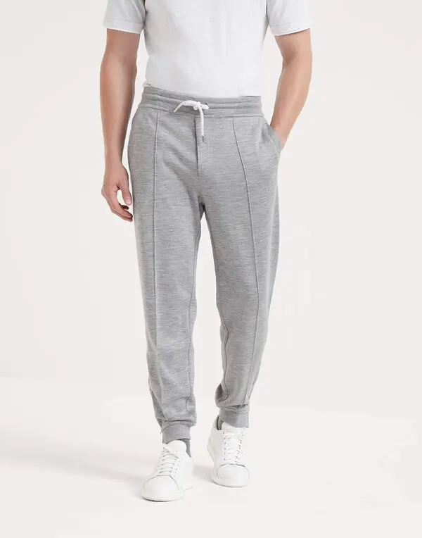 Brunello Cucinelli Drawstring Trousers With Pressed Crease