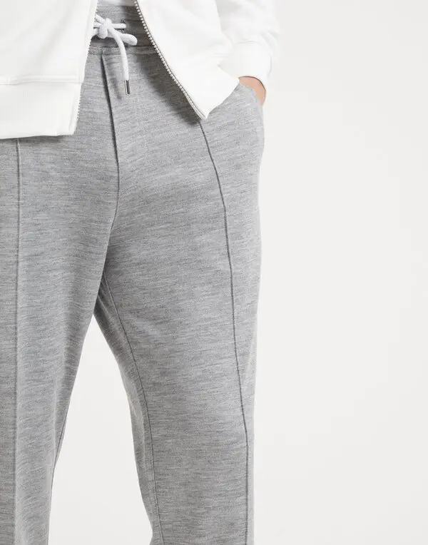 Brunello Cucinelli Drawstring Trousers With Pressed Crease