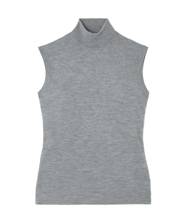 LISA YANG Lucy High-necked Vest - Darkgray