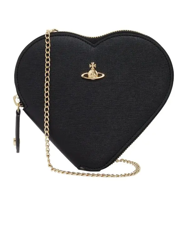 VIVIENNE WESTWOOD Heart Crossbody Bag - Black